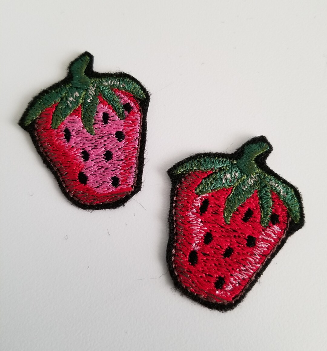 Strawberry Embroidered Patch - Fruit Patches - Strawberry Embroidery ...