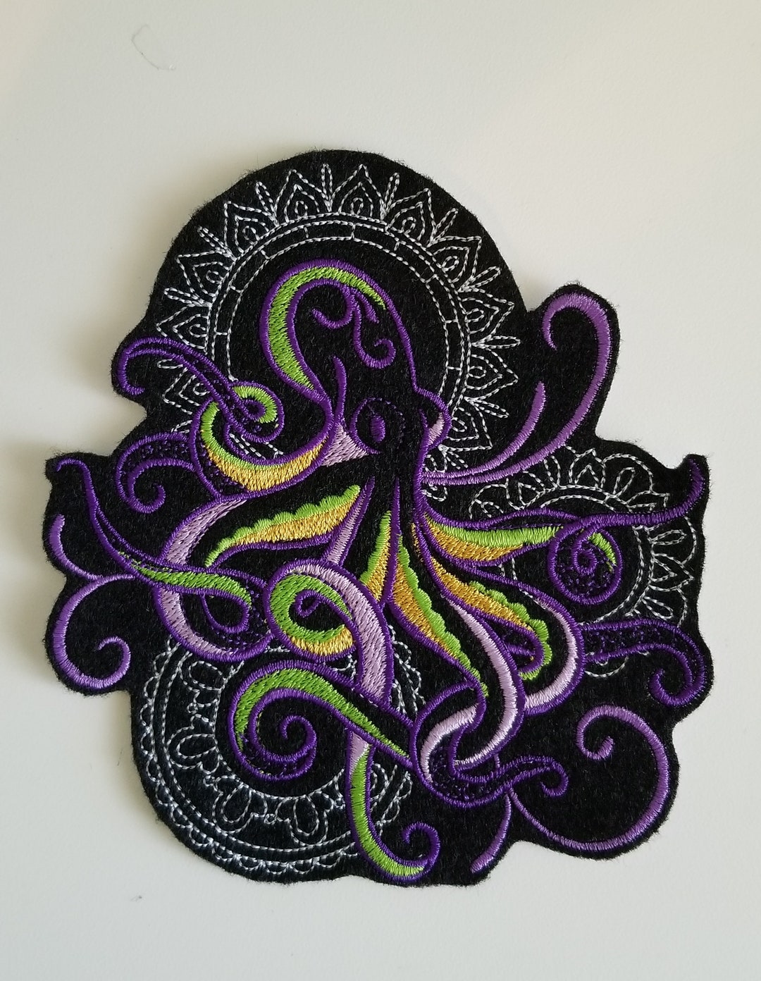 Octopus Embroidered Patch - Under the Sea Patches - Sea Embroidery ...