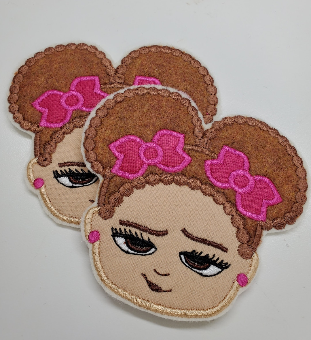 Afro Puffs Embroidered Embroidered Patch - Little Girl Patch - Bossy ...
