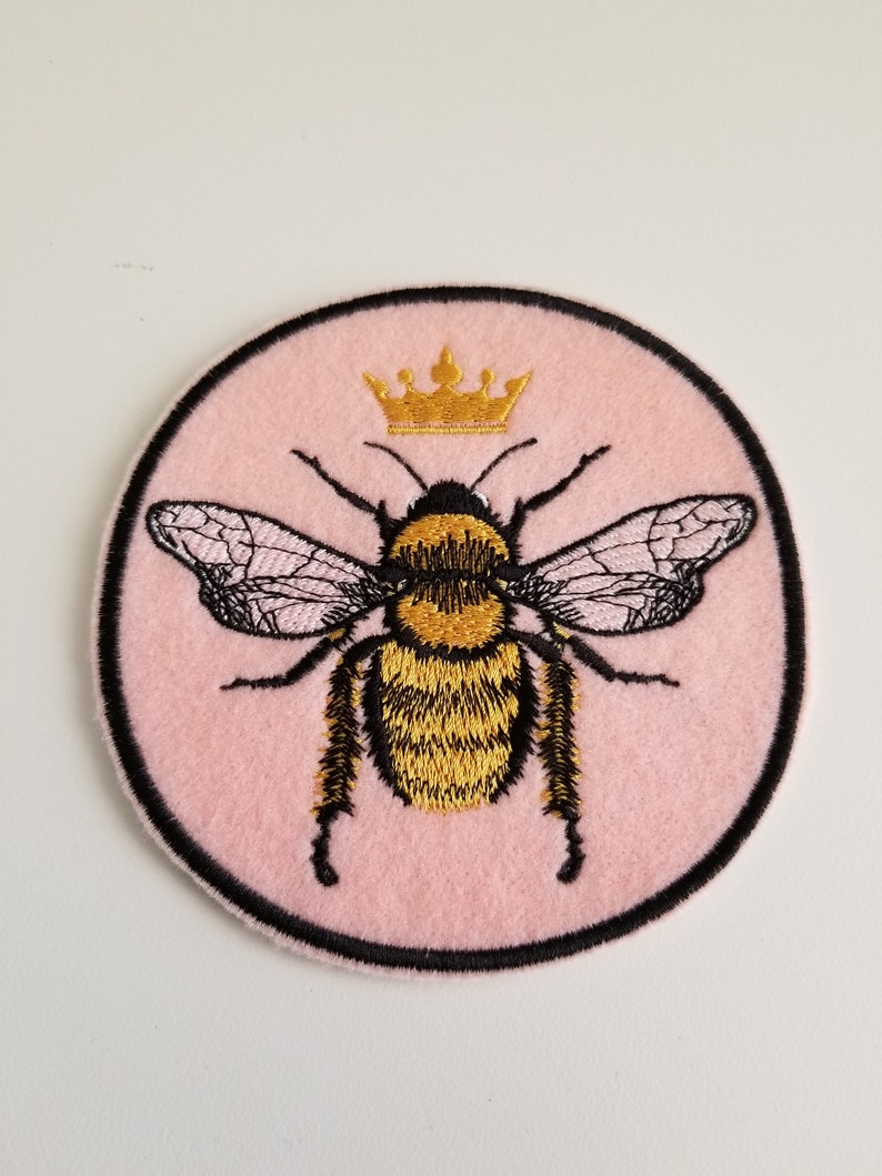 Queen Bee Embroidery Patch felt patches iron-on sew on | Etsy