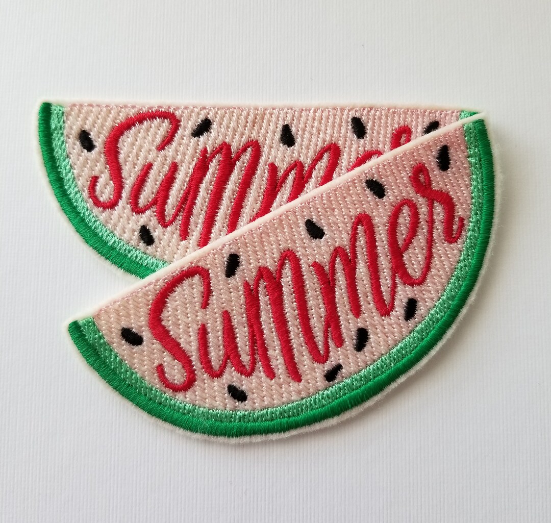 Watermelon Summer Embroidery Patch - Watermelon Patch - Summer Felties ...