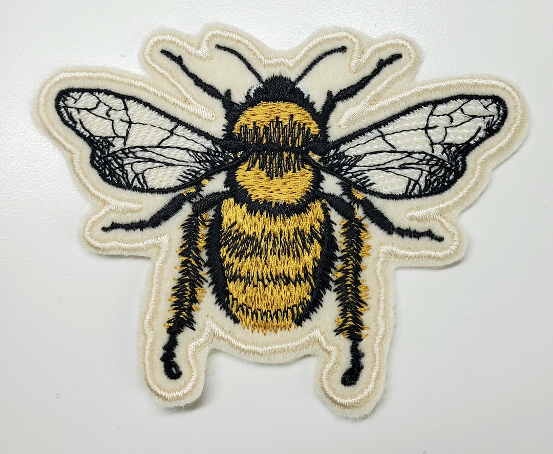 CUSTOM Color Bee Embroidery Patch - Felt Patches, Iron-on, Bee Patches ...