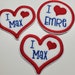 Personalized I HEART Name Patch- Heart Patch - Custom Heart Patch ...
