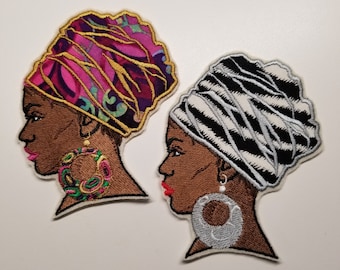 Beautiful Woman Embroidered Patch African American Patches | Etsy