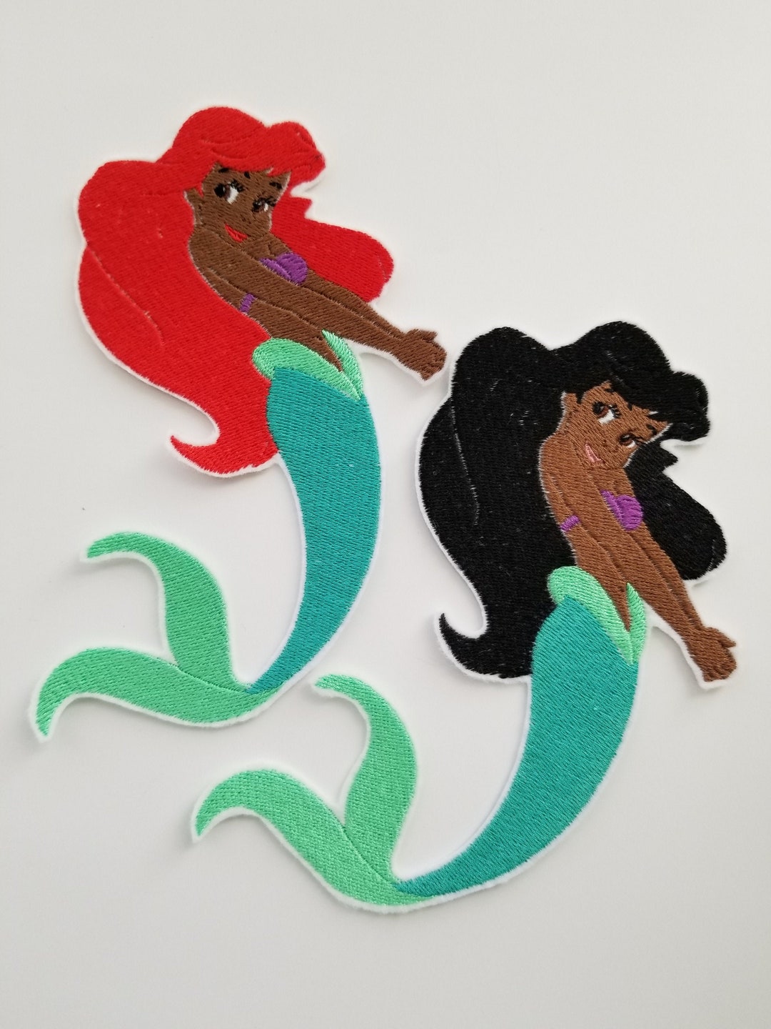 Mermaid Embroidered Patch - African American Patches - Fish Patch ...