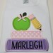 Personalized Back to School Books With Apple and Pencil Patch, School ...