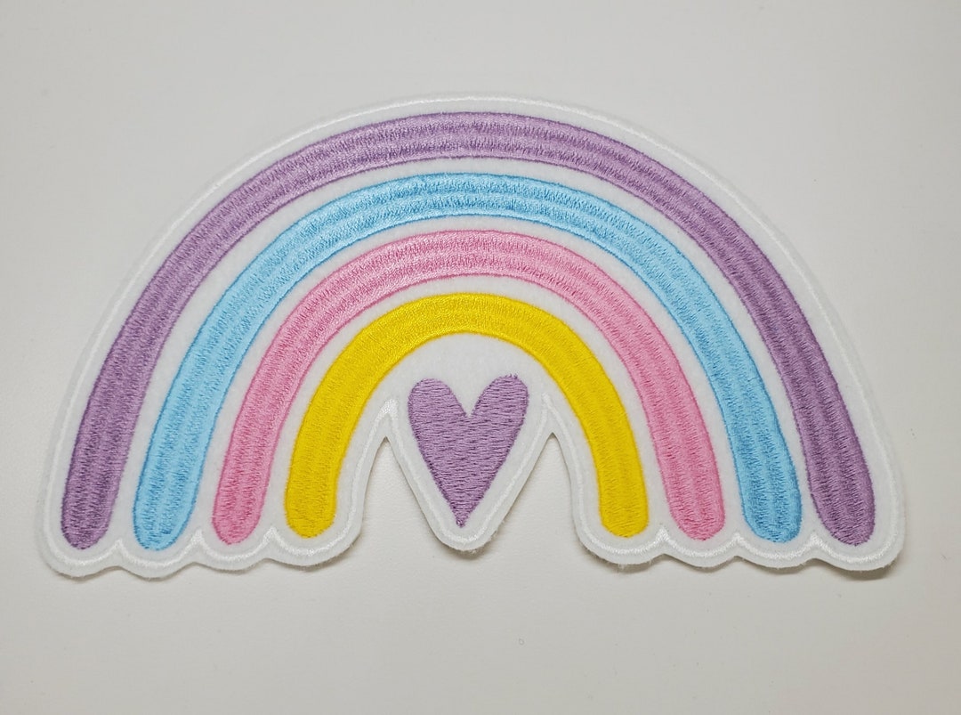Large Pastel Rainbow Patch - Pastel Rainbow Patch- Over the Rainbow ...