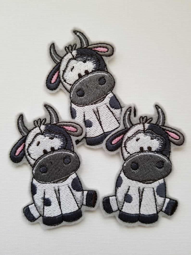 Cow Embroidery Patch felt patches ironon sew on patch | Etsy