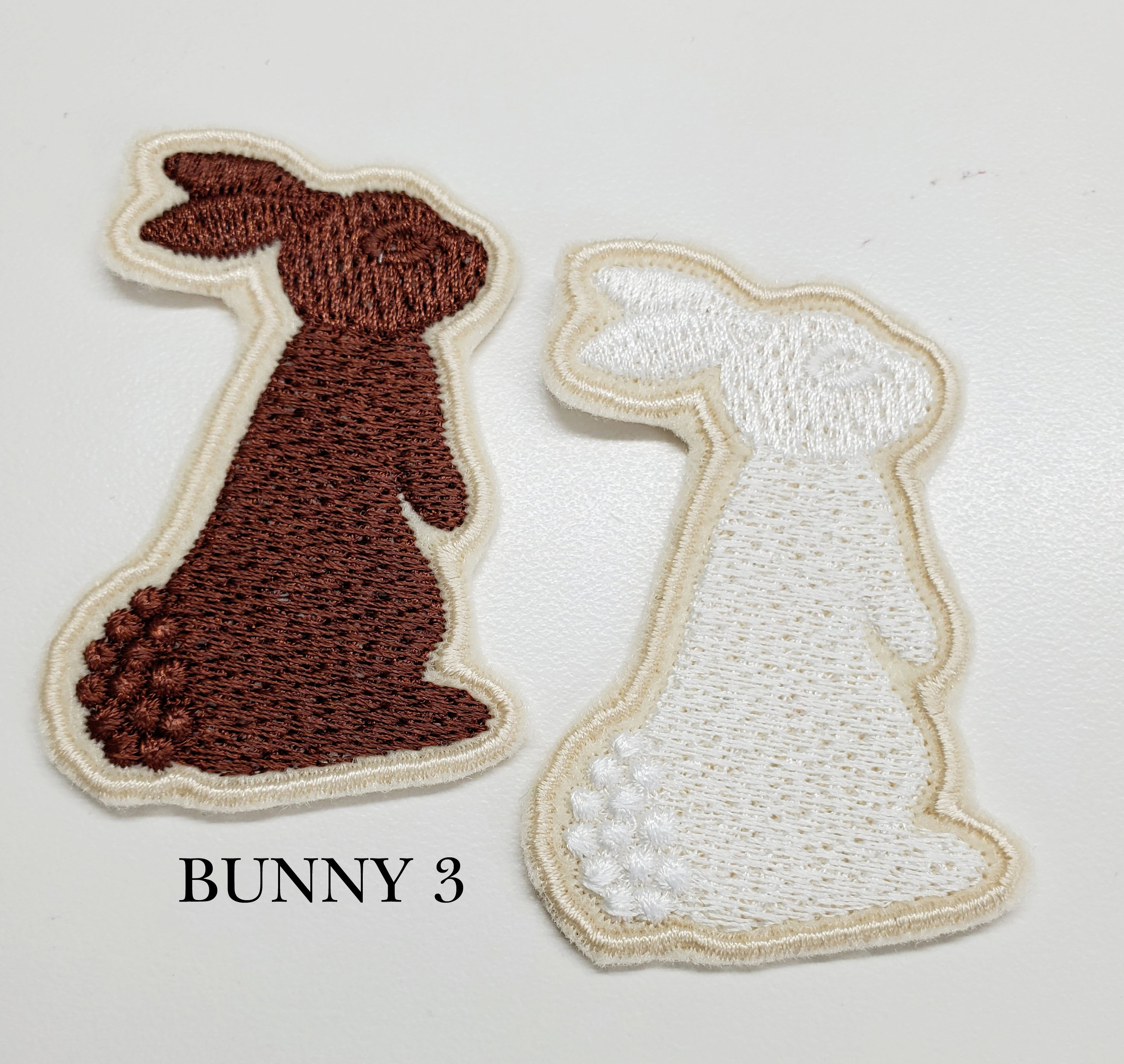 Chocolate Bunny Patch Embroidered Bunnies Easter Bunny - Etsy
