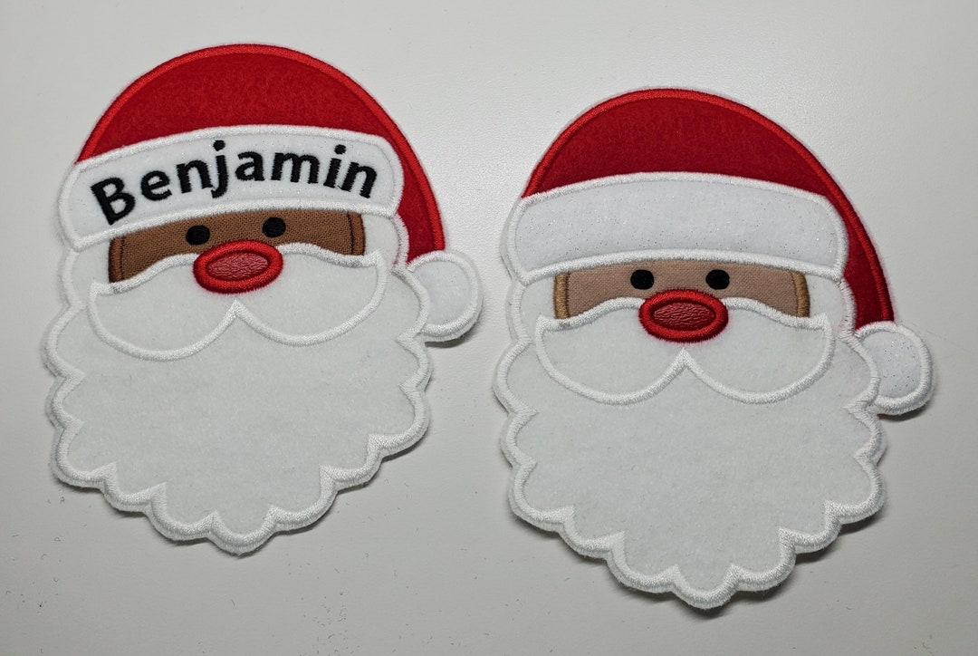 Personalized Santa Embroidered Patch - Santa Clause Patch - Santa ...