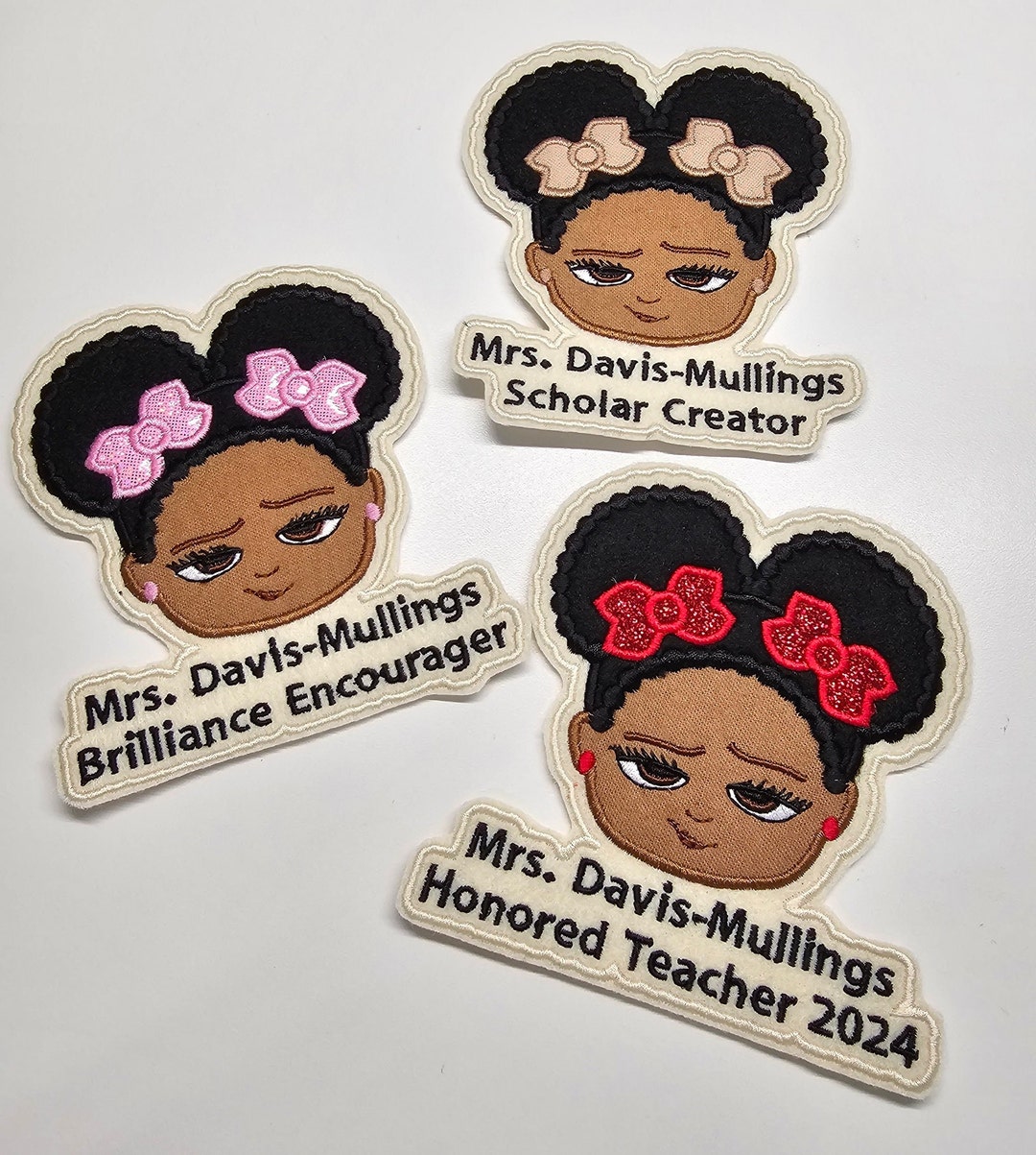 Personalized Afro Puffs Embroidered Patch - Iron On - Etsy