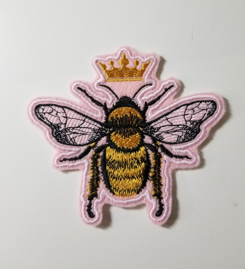 Queen Bee Embroidery Patch felt patches iron-on sew on | Etsy