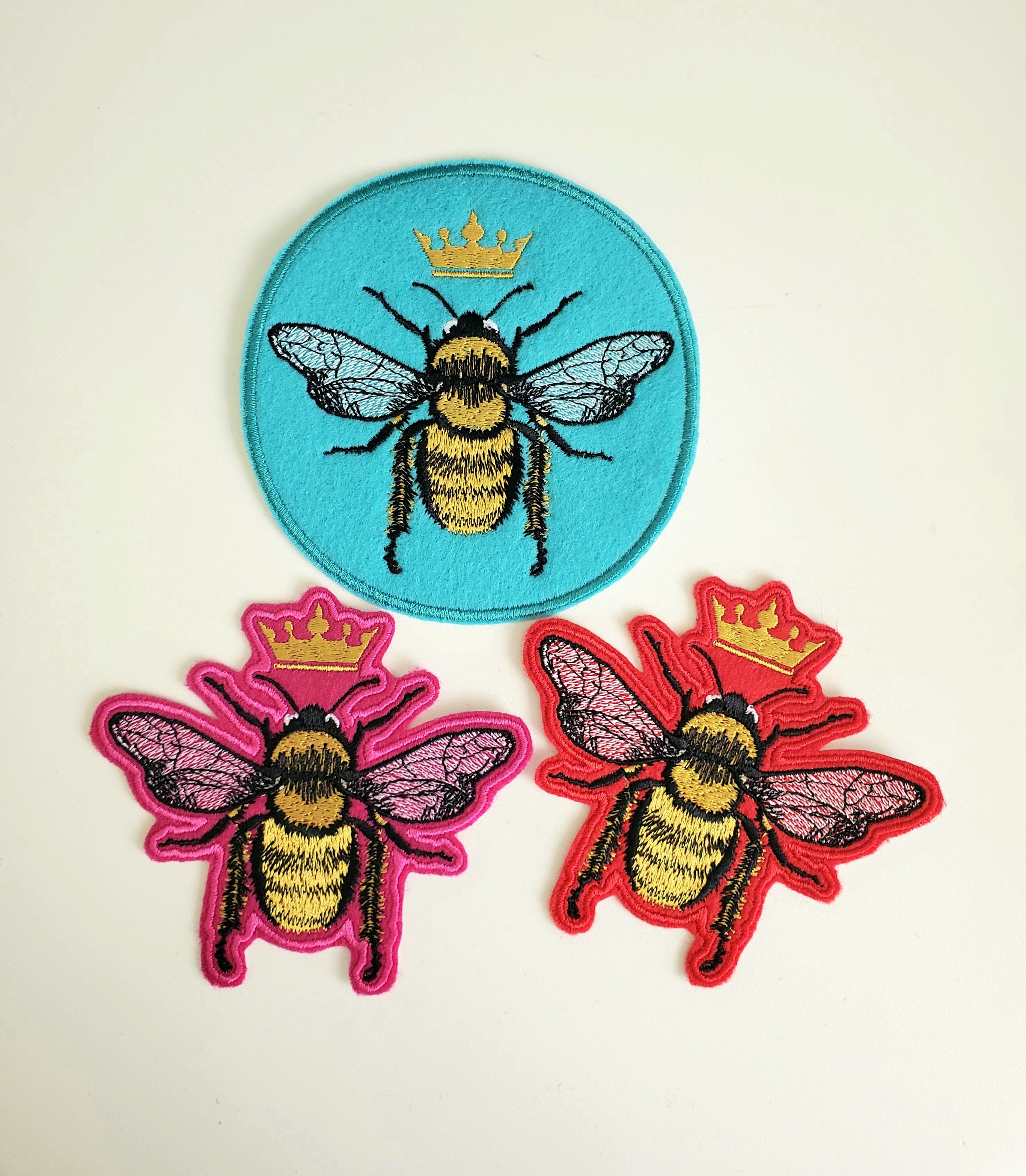 Queen Bee Embroidery Patch Felt Patches Iron-on Sew on - Etsy