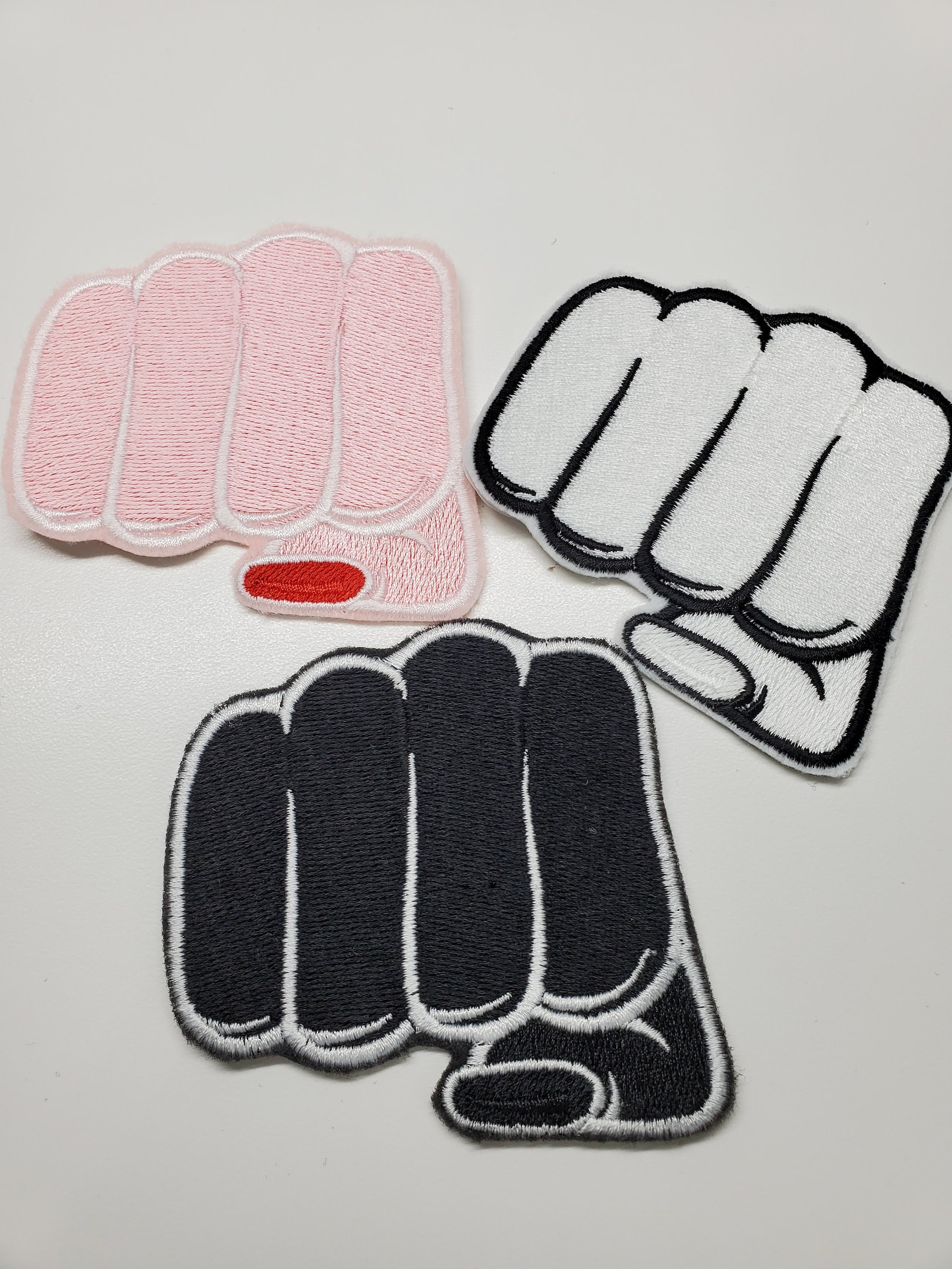 Custom Fist Embroidered Patch - Fist Patches - Finger Patch - Felt ...