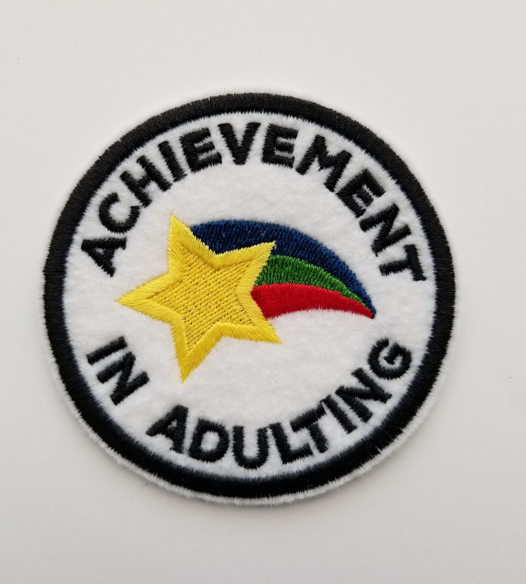 Achievement in Adulting Embroidery Patch - Felt Patches, Ironon, Sew on ...