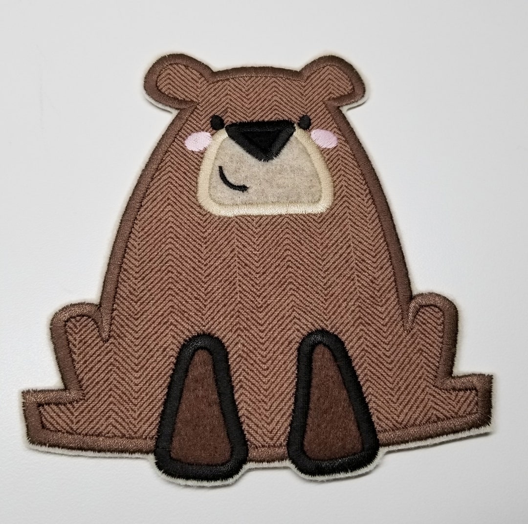 Bear Embroidered Applique - Iron on - Bear Applique, Bear Patch, Kid ...