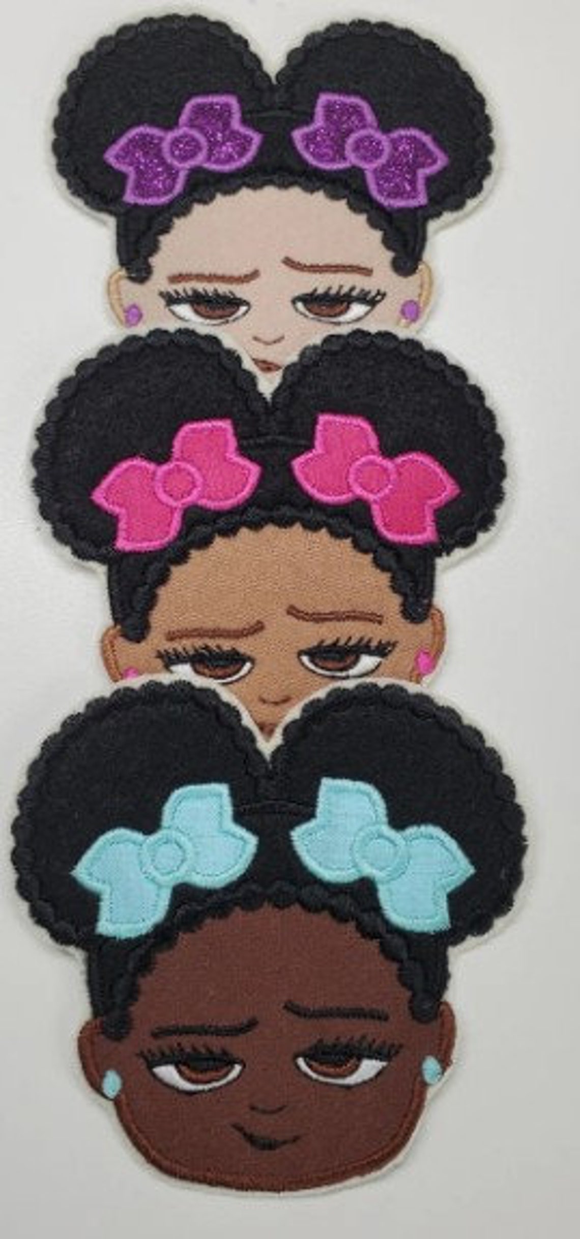 Afro Puffs Embroidered Embroidered Patch Little Girl Patch - Etsy