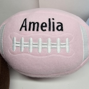 Personalized Embroidered Football Stuffie: Fleece Sports Pillow - Etsy