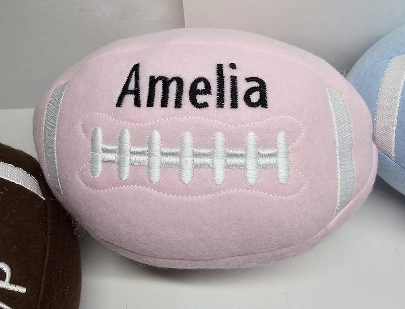 Personalized Embroidered Football Stuffie: Fleece Sports Pillow - Etsy