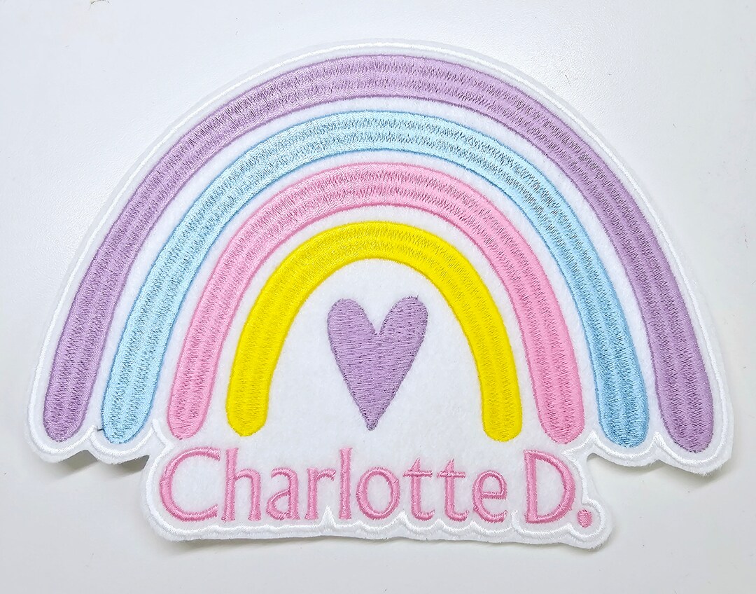 Personalized Large Pastel Rainbow Patch - Pastel Rainbow Patch- Over ...