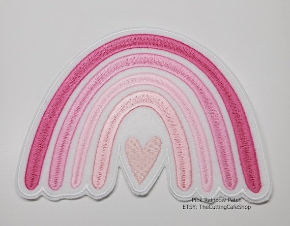Large pink rainbow patch pink rainbow over the rainbow | Etsy