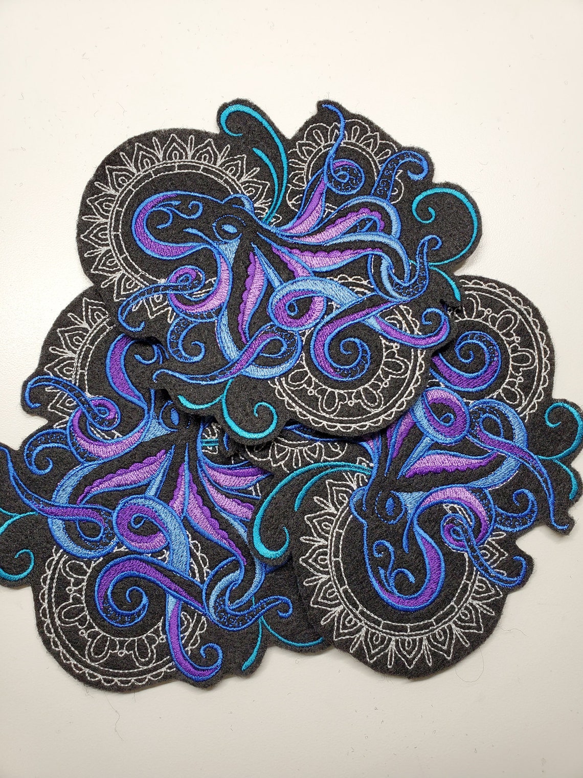 Octopus Embroidered Patch Under the Sea Patches Sea - Etsy