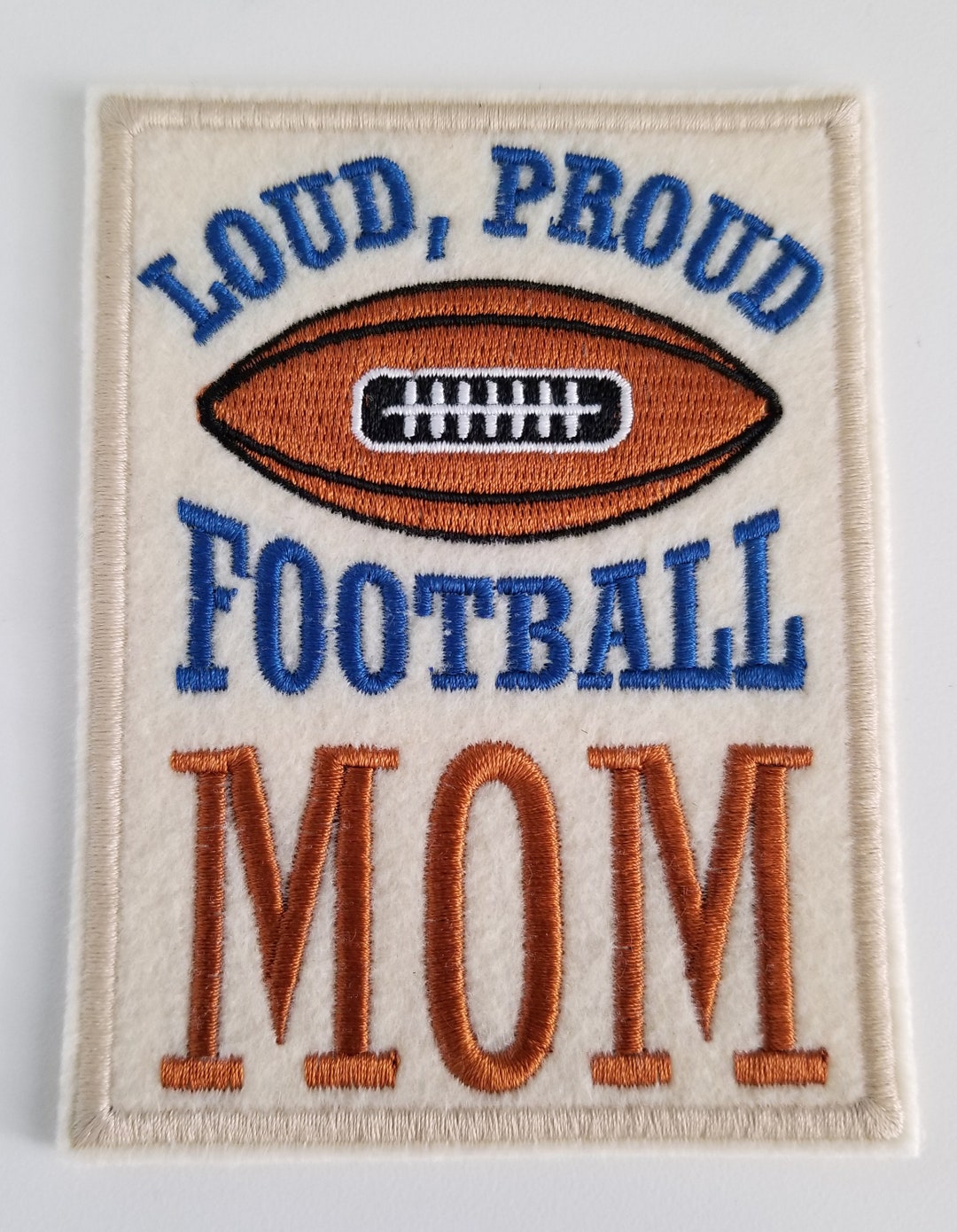 Loud, Proud Football Mom Embroidered Patch, Sports Patches, Mom Patches ...
