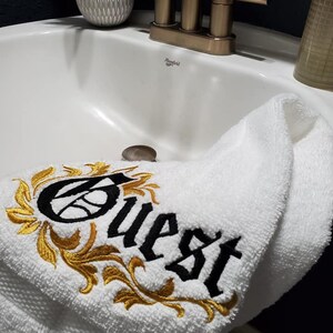 Custom Guest Hand Towel, Be Our Guest Towel, Damask Towel, New Home ...