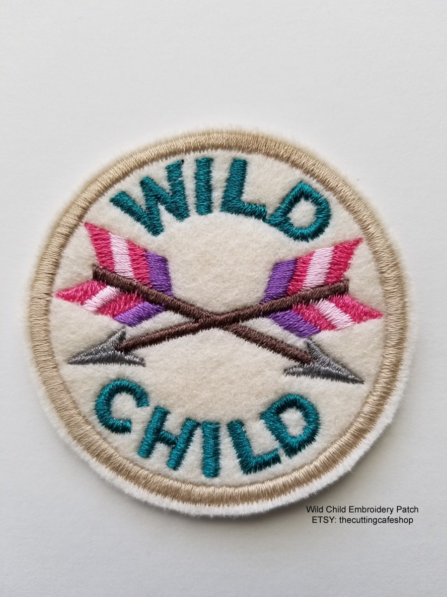 Wild Child Embroidery Patch - Girl Wild Child Patch - Boy Wild Child ...
