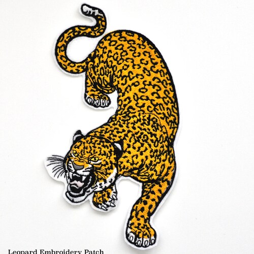 Leopard Embroidered Patch Leopard Patches Leopard | Etsy