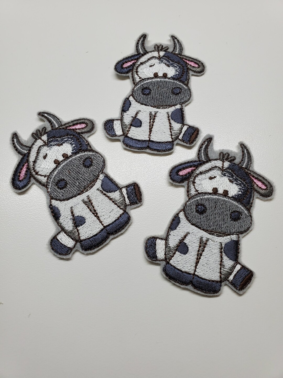 Cow Embroidery Patch - Felt Patches, Ironon, Sew on Patch, Sewing Patch ...