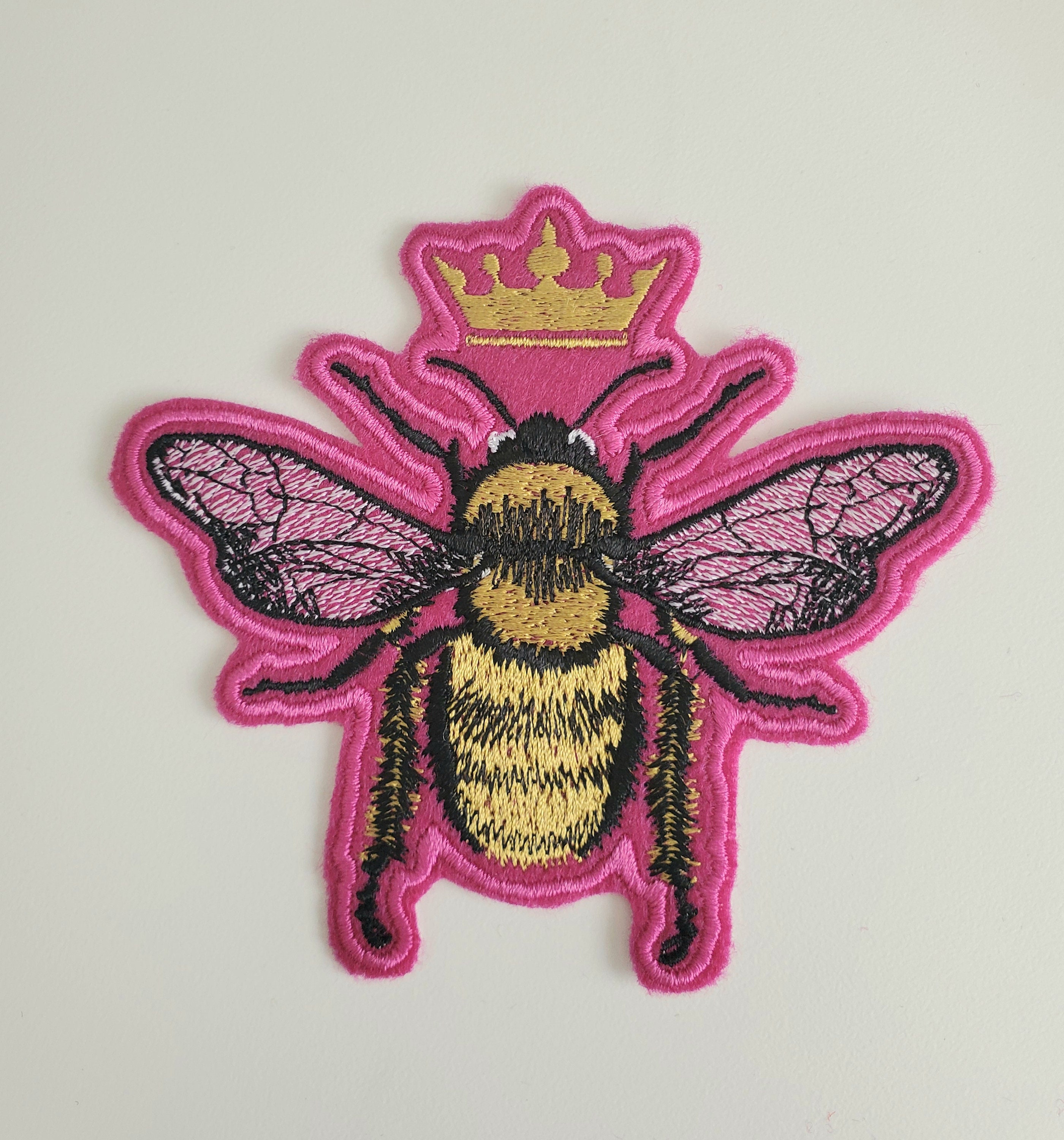Queen Bee Embroidery Patch Felt Patches Iron-on Sew on - Etsy