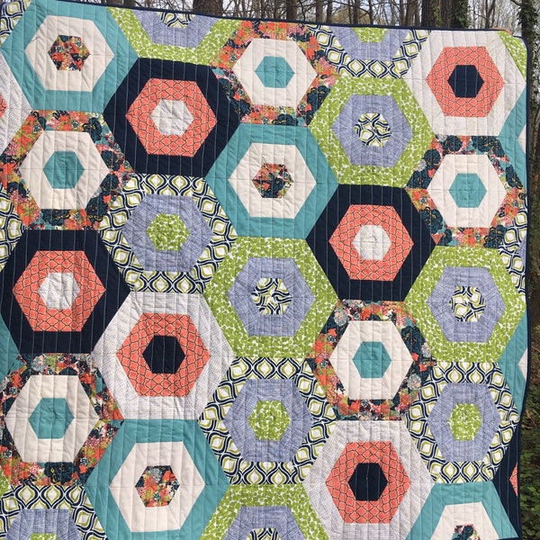 Hexagon Quilt - Etsy