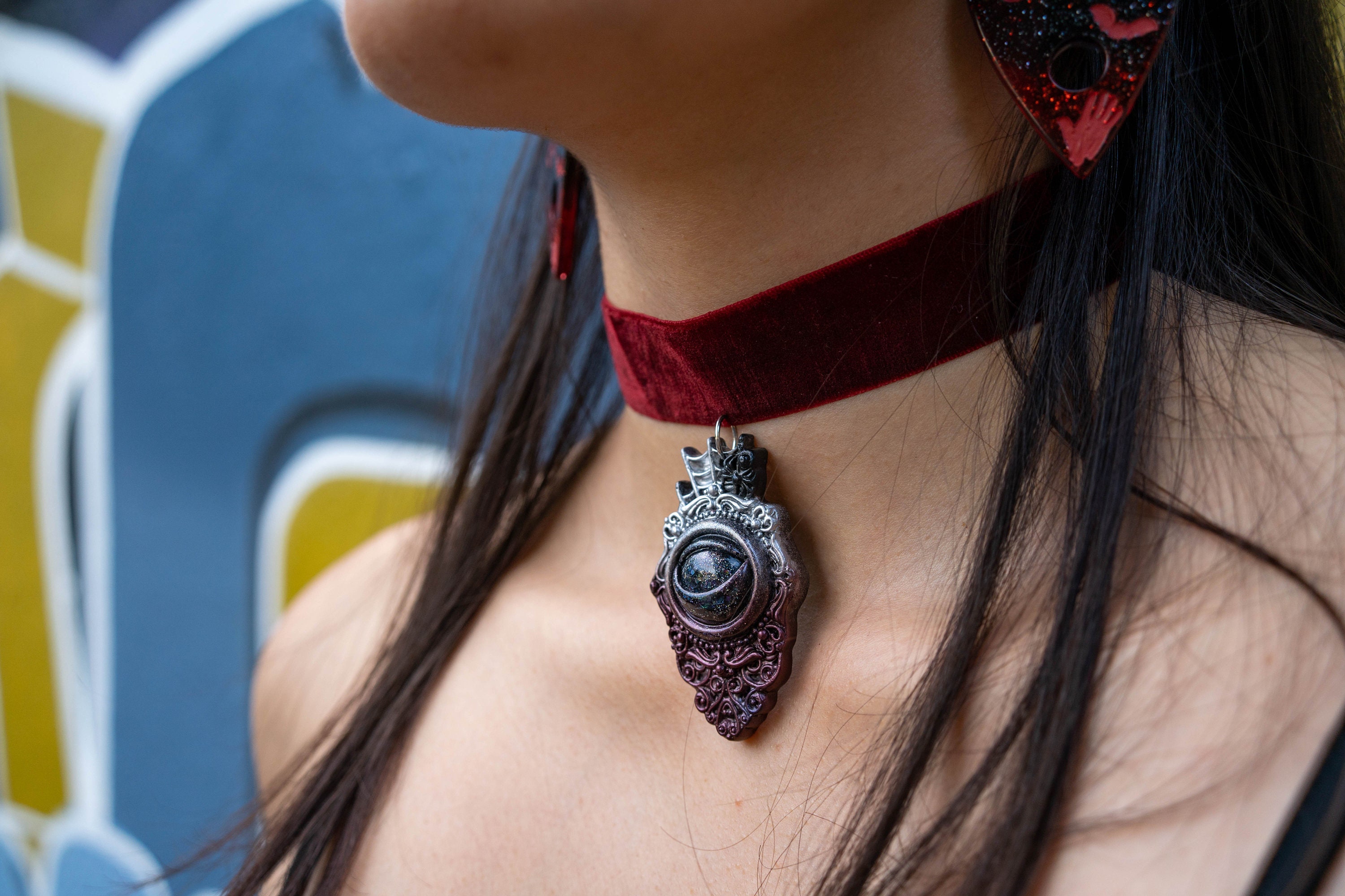 Necklace Choker Pendant Gothic Vampire Goth Victorian Demon | Etsy