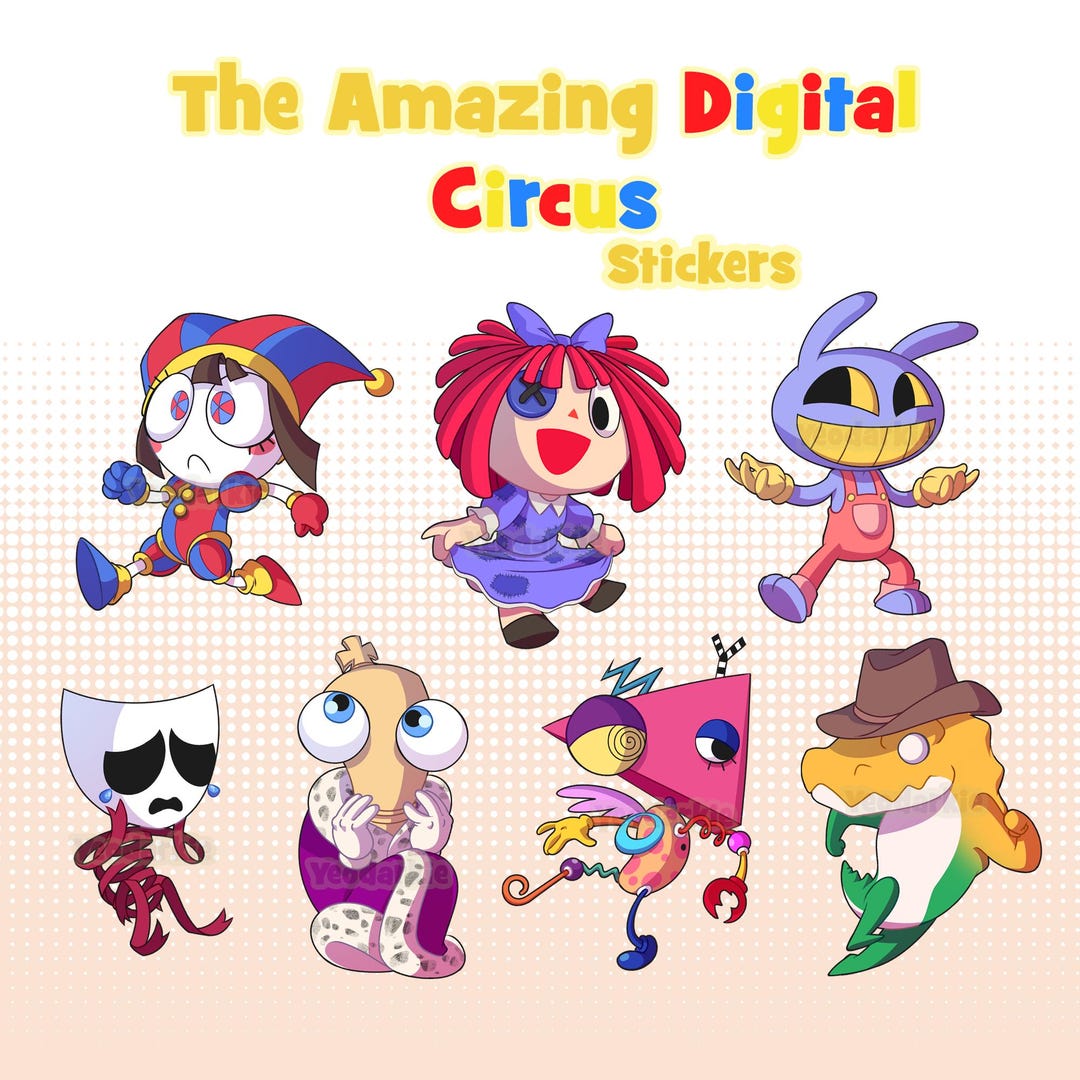 The Amazing Digital Circus (TADC) - Stickers - Etsy