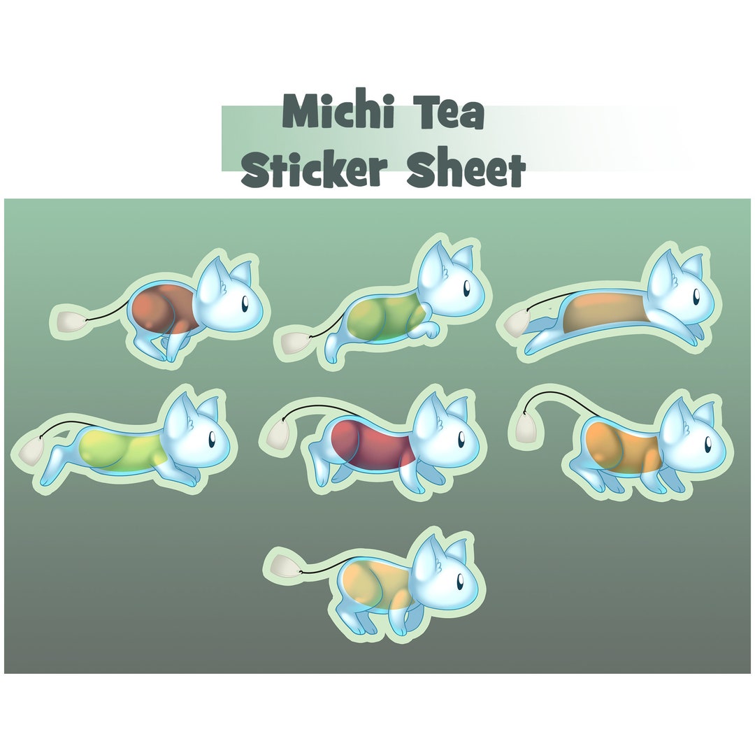 Michi Tea - Sticker Sheet - Etsy