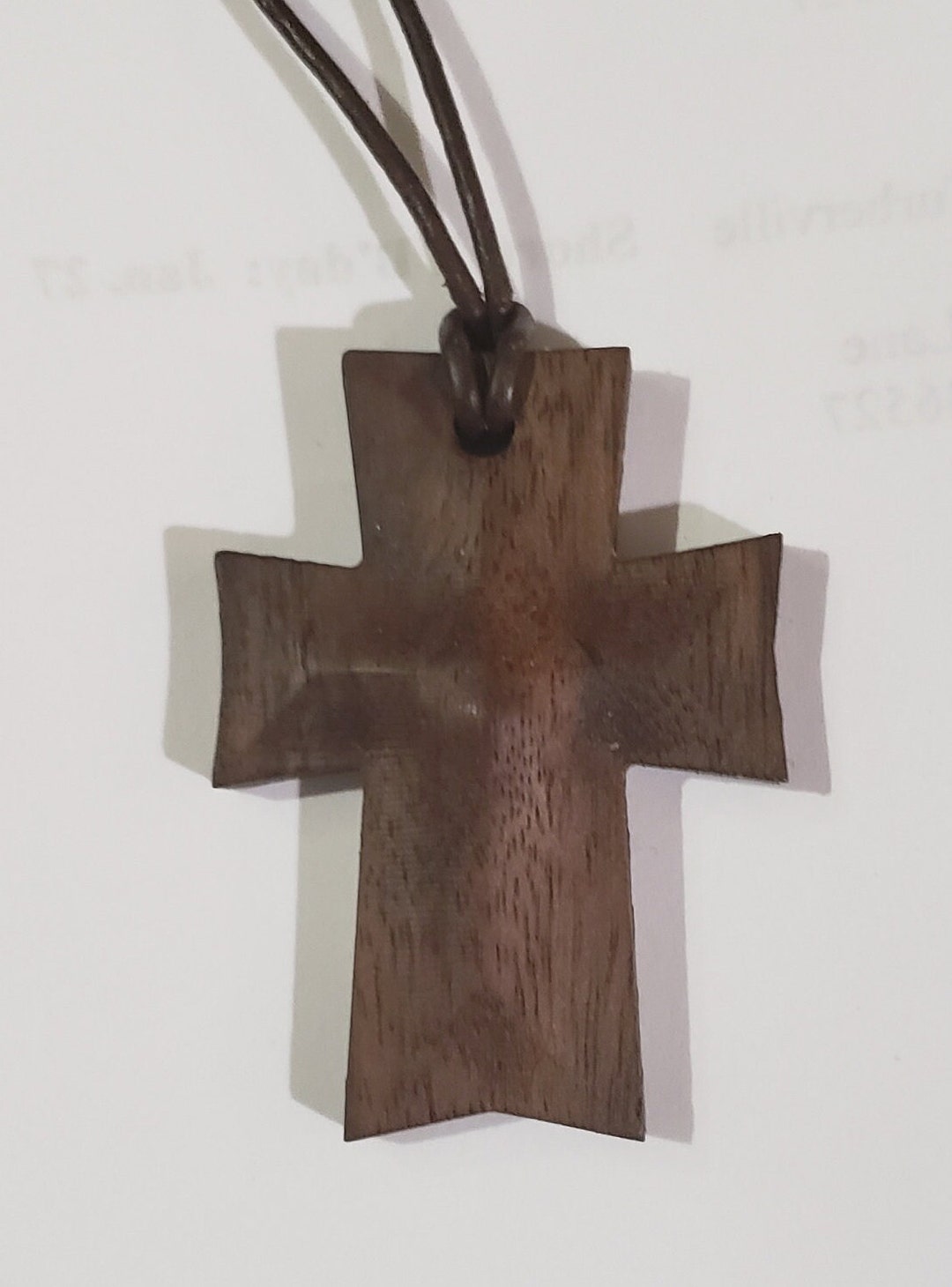 Cross Neckless Wooden Chirstian Cross Walnut Wood Unisex CNC Router ...