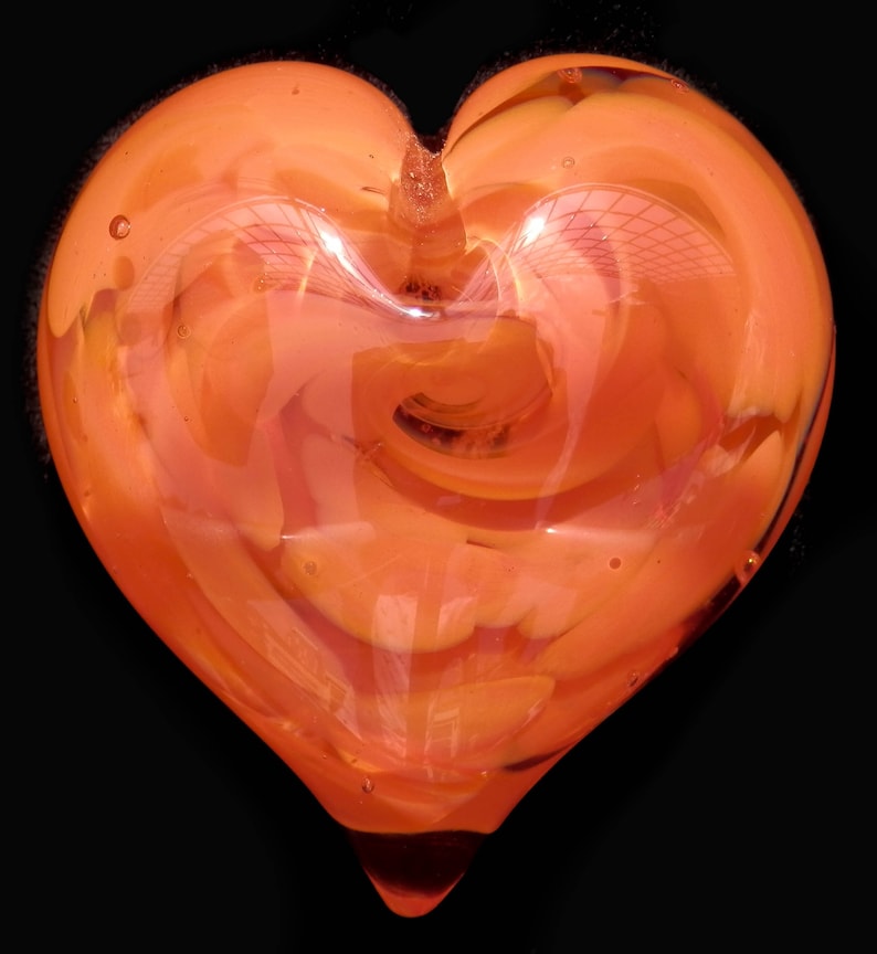 Glass Heart Paperweight Sculpture by Karaba Glass Art | Etsy