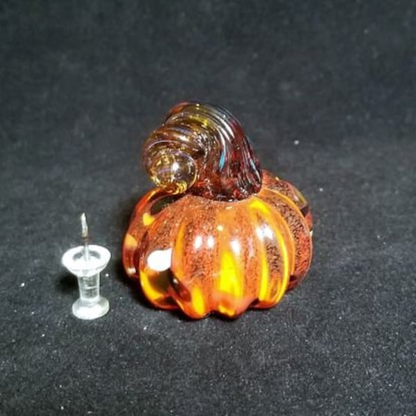 Mini Glass Pumpkin - Etsy