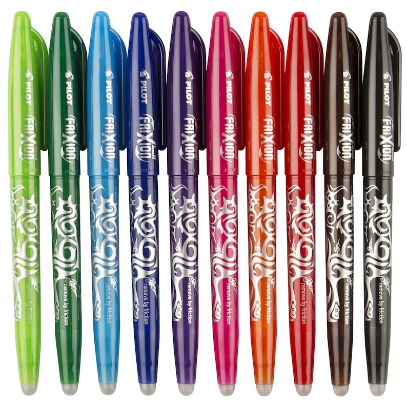 Pilot Frixion Pen Fabric Heat Erasable Pens Original Frixion Pattern ...