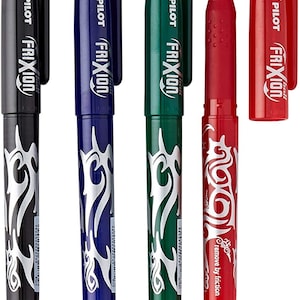 Pilot Frixion Pen Fabric Heat Erasable Pens Original Frixion Pattern ...