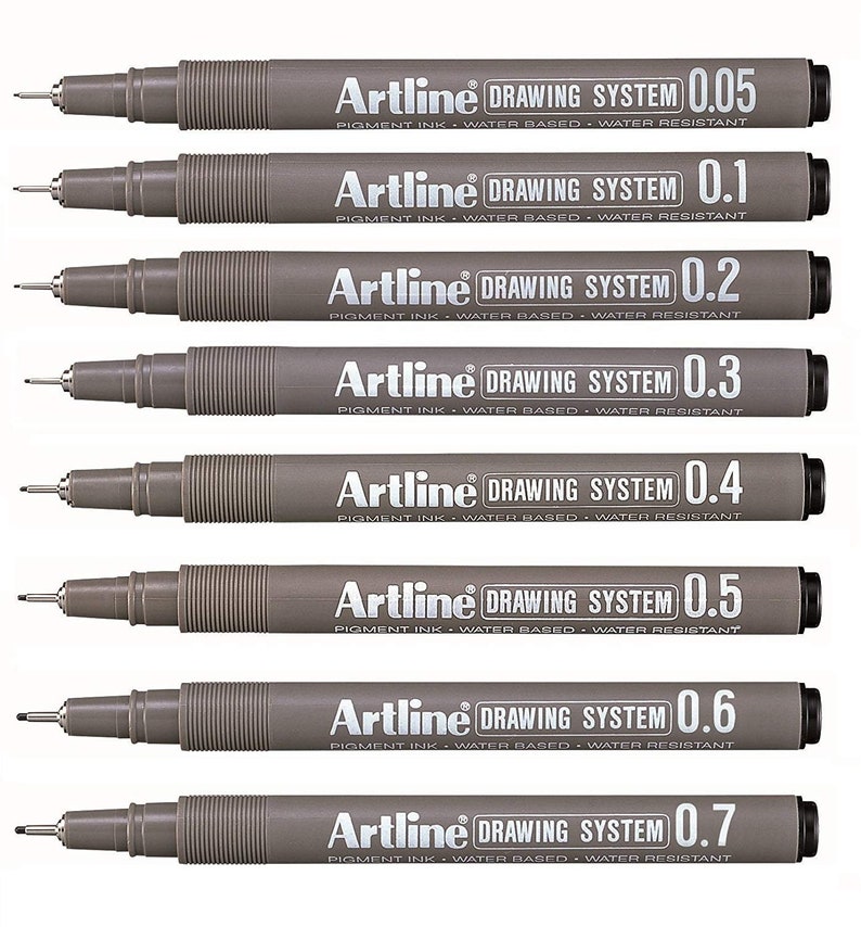 Artline Professional Drawing Pens Pigment Ink for Drawing, Graphic ...