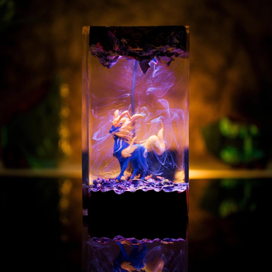 Palw.orld Pyrin Resin Lamp, Custom Diorama for Gifts, Resin Epoxy Night ...