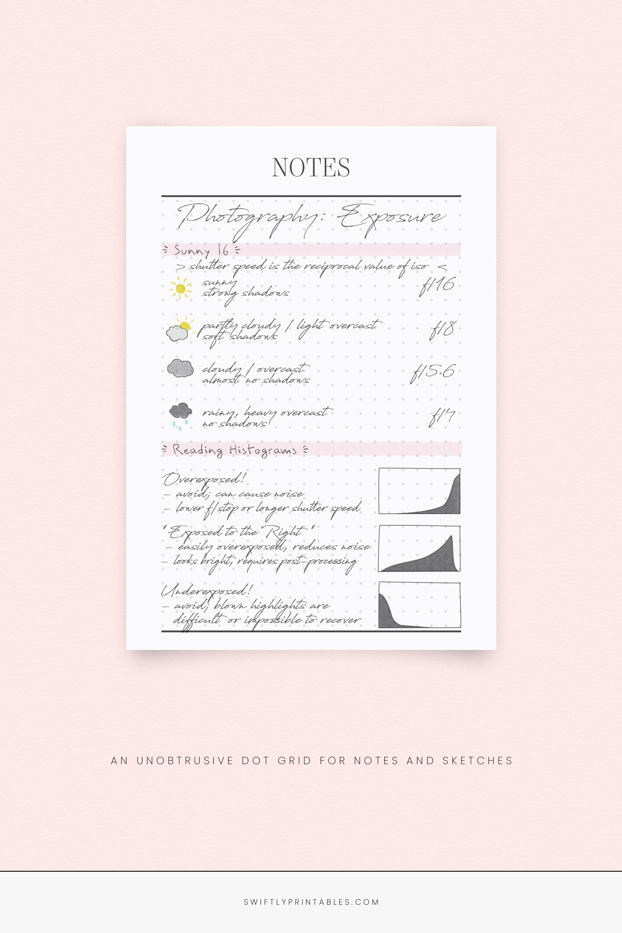 Note Pack Printable Planner Bundle 11 Blank Ruled Dot Grid - Etsy