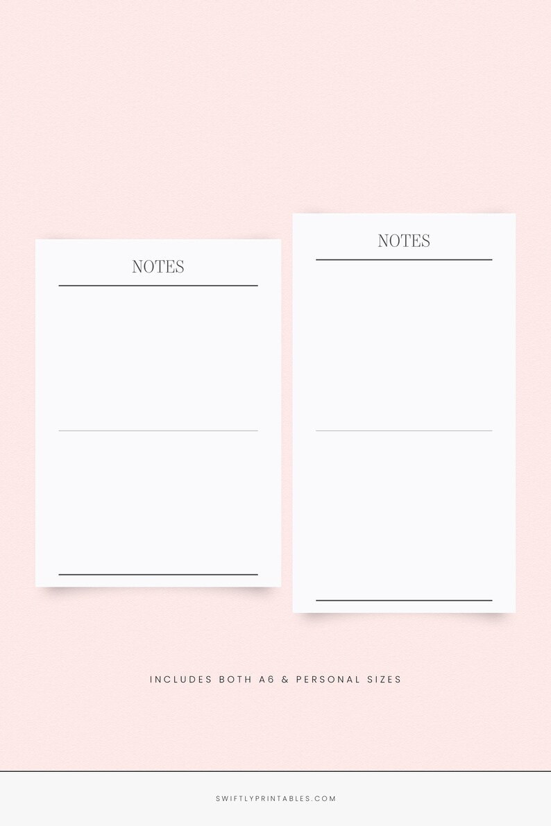 Note Pack Printable Planner Bundle 11 Blank Ruled Dot Grid - Etsy