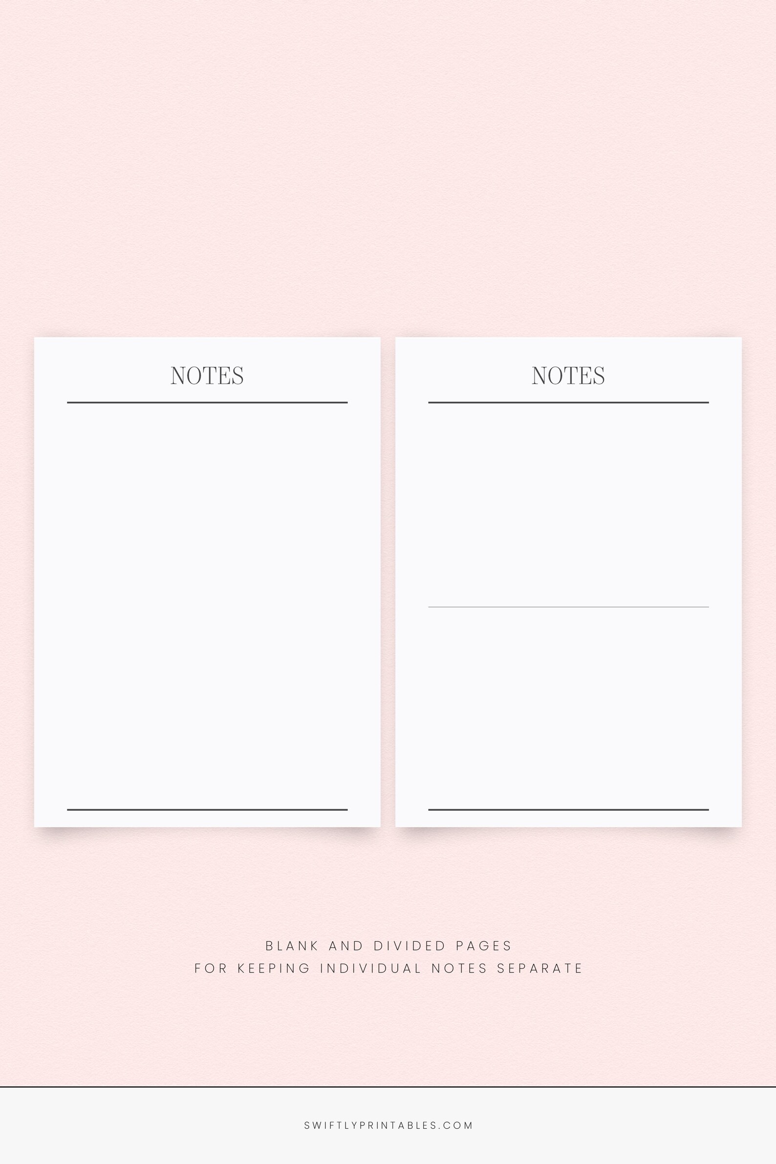 Note Pack Printable Planner Bundle 11 Blank Ruled Dot Grid - Etsy