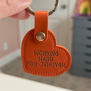 Heart JW Keychain | JW Gift | JW Keychains | Vegan Leather Keychains ...