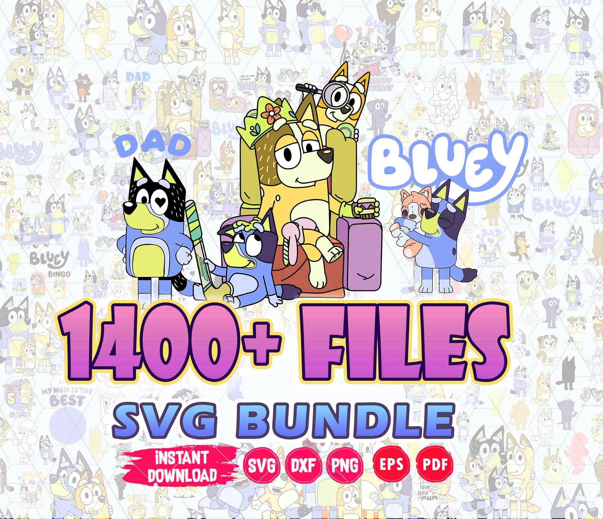 1400 Mega Bluey Bundle, Bluey Cut Files for Cricut, Bluey Clipart ...