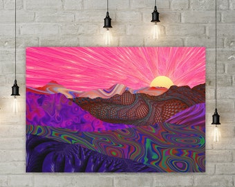 Trippy Canvas Art - Etsy
