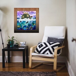 Turtle Island Poster Surreal Psychedelic Pattern Artwork Ocean ...